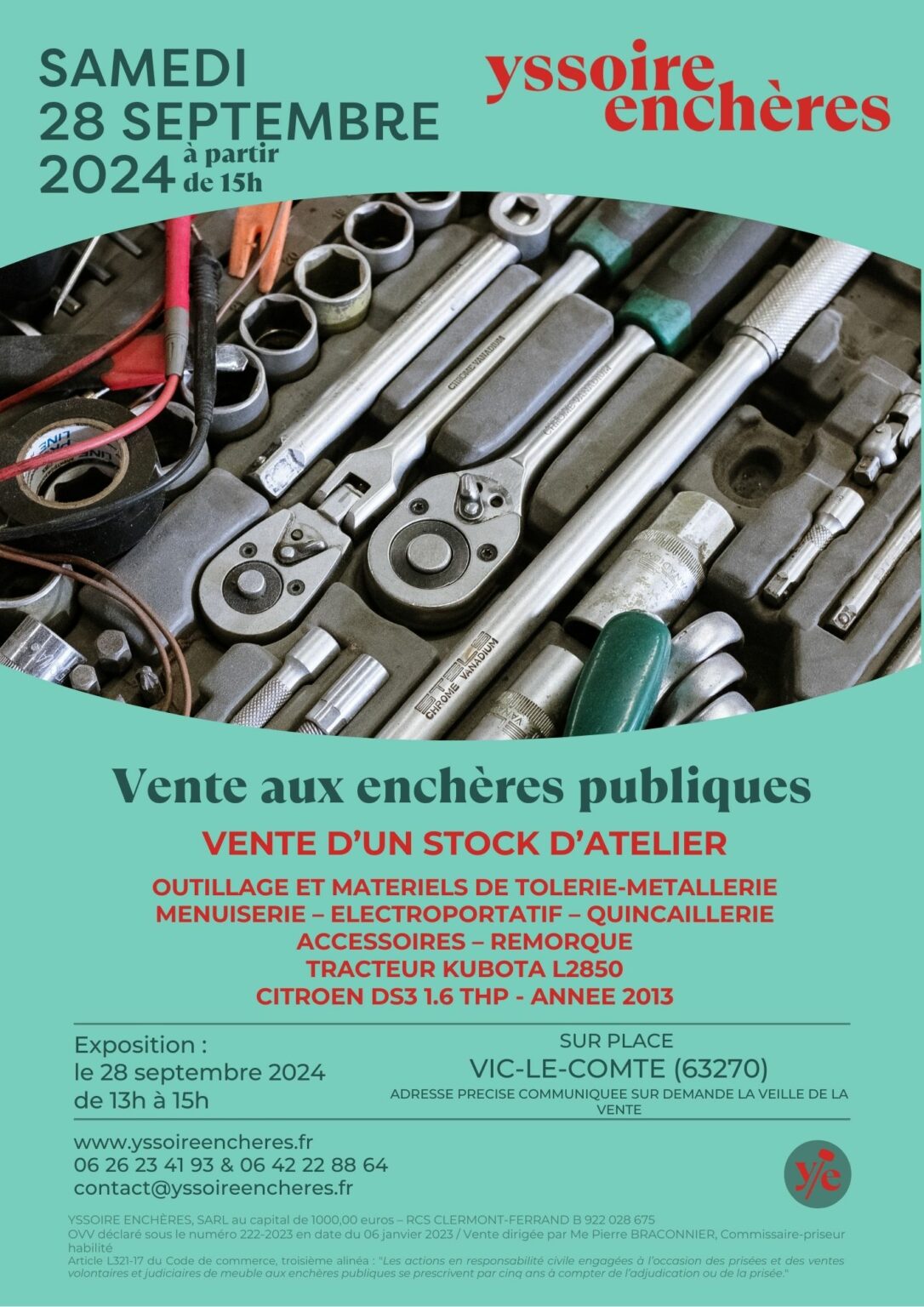 Date des prochaines ventes aux enchères à Issoire