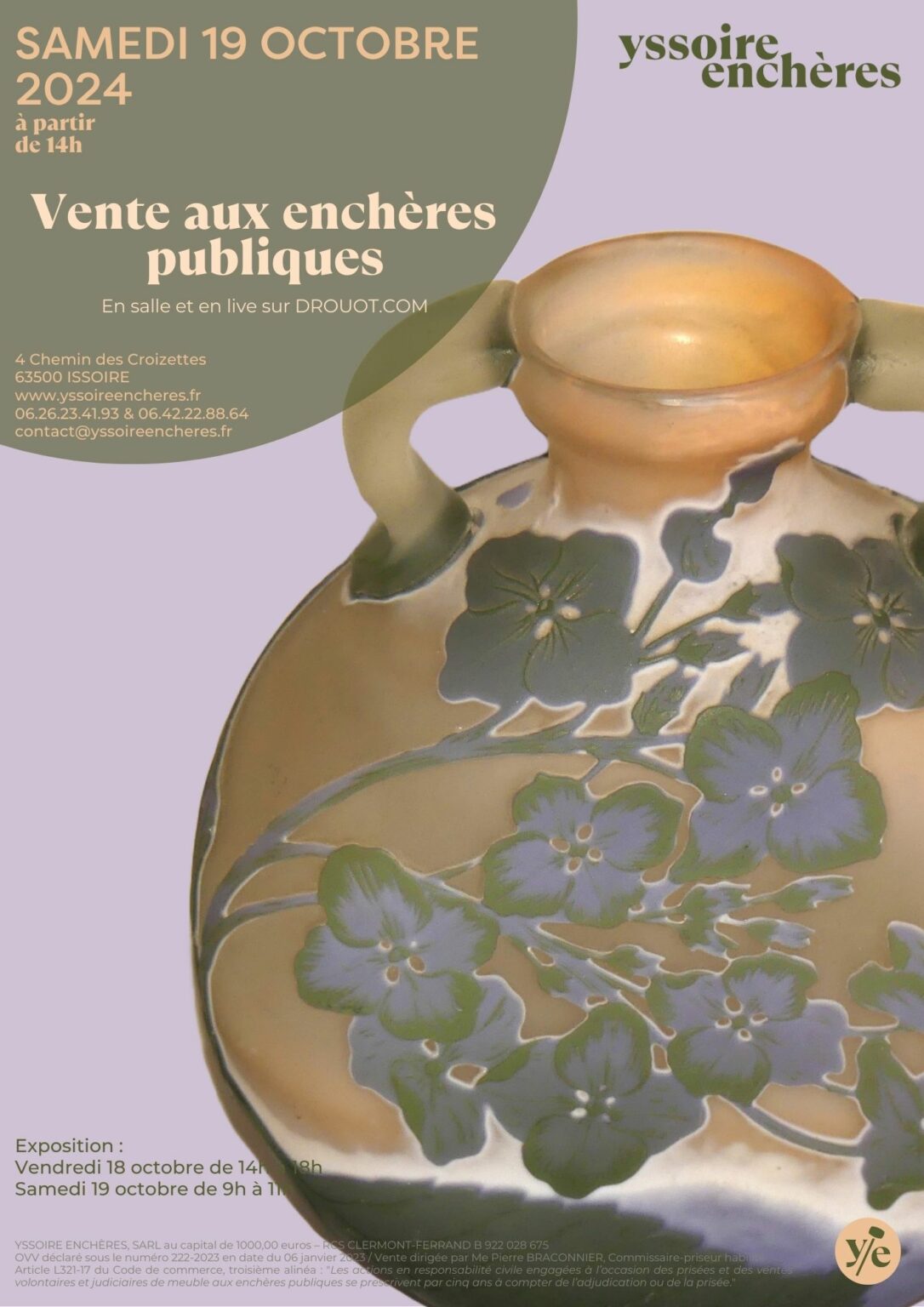 Date des prochaines ventes aux enchères à Issoire